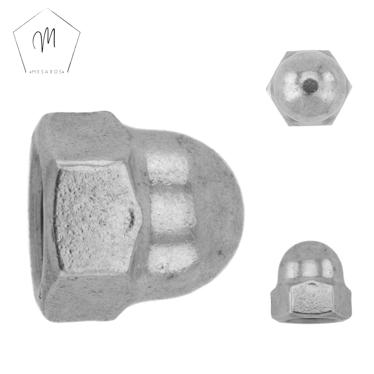 Hutmuttern M3 bis M24 hohe Form DIN 1587 Edelstahl A2