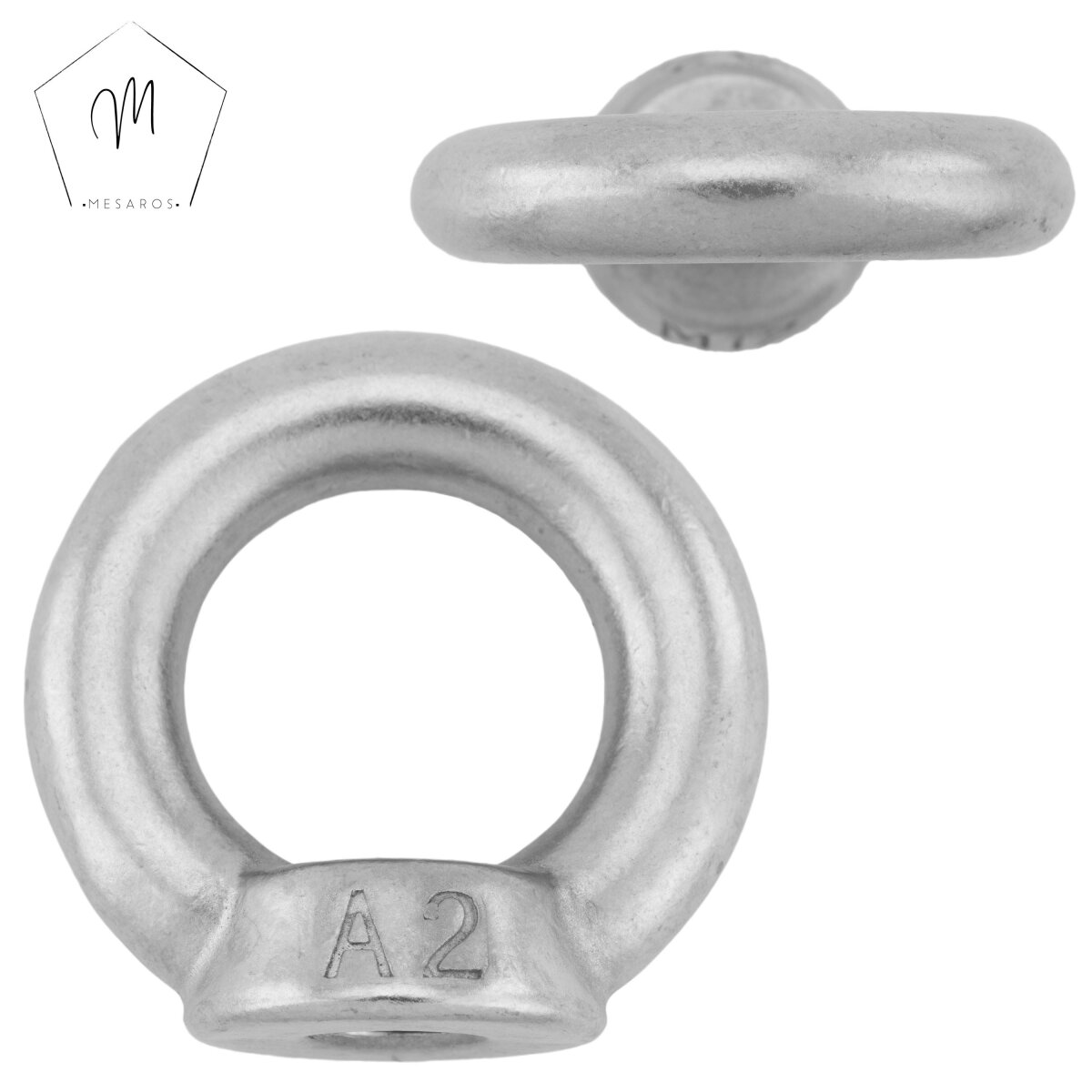 Ringmuttern M6 bis M24 gegossen u. poliert ähnl. DIN 582 Edelstahl A2