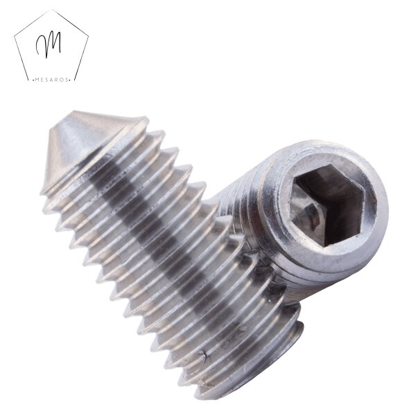 Gewindestifte M2 X 2 bis M20 X 80 mit Innensechskant u. Spitze DIN 91